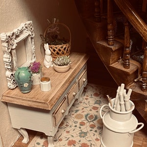 Pink Flower Dollhouse Rug - Etsy