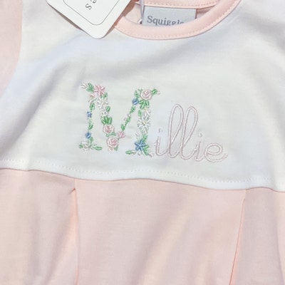 Machine Embroidery Design Small Letter M With Flowers Upper and ...