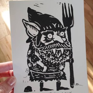 The Kitchen Goblin, Goblin Print, Kitchen Print, Weird Wall Art, Occult ...