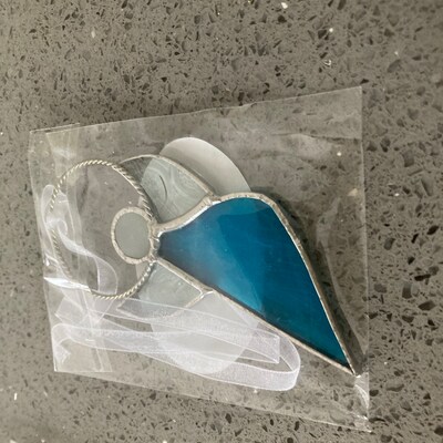 Red Robin Stained Glass Hanging Decoration - Etsy