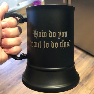 Personalised Steel Tankards, Custom Metal Tankard Black/silver 480ml ...