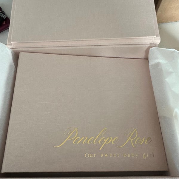 Linen Wedding Photo Album - Modern Wedding Gift, Anniversary Scrapbook ...