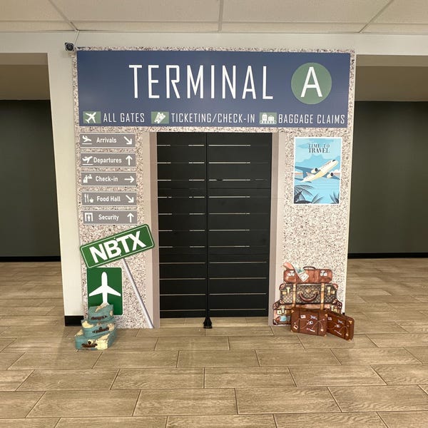 3 Piece Airport Terminal Travel Walk Thru, Party Props, Airport Props ...