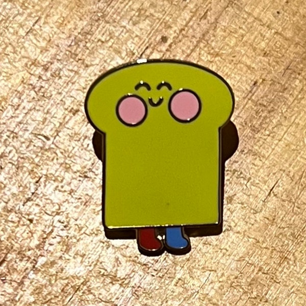 Toast Pin - Enamel Pin - Lapel Pin - Kawaii Pin - Cute Pin - Gold ...