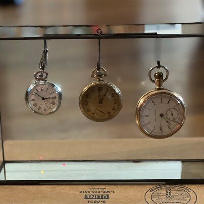 Triple or Quad Wall Hanging Shadow Box for Pocket Watches - Etsy