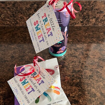 Teacher Sweet Treat Tag, Teacher Appreciation Tag, Teacher Thank You ...