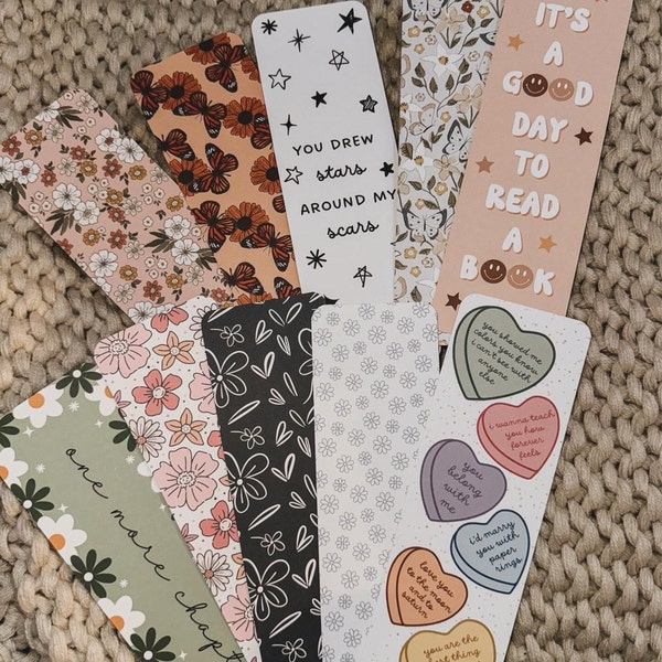 Retro Happy Collection - Handmade Bookmarks, Available as Set or ...