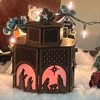 Nativity Lantern, Christmas Decor, Home Decor, Nativity Scene ...