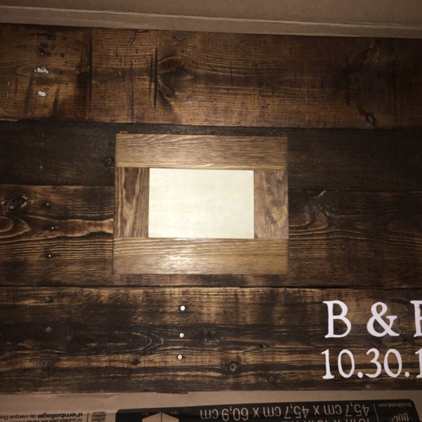 Guest Book Frame, Photo Guestbook Sign, Wedding Initials Sign, Rustic ...