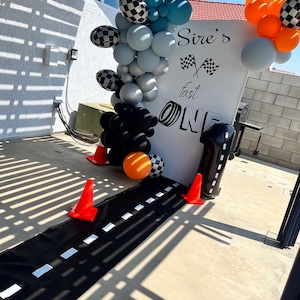 First Birthday Decal Fast One Backdrop Fast One First Birthday Happy ...