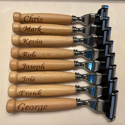 Personalized Wood Razor, Groomsmen Gifts, Groomsmen Proposal, Best Man ...