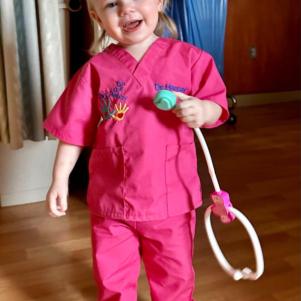 Personalized Kids Dinosaur Lab Coat With Tyrannosaurus Rex Embroidery ...