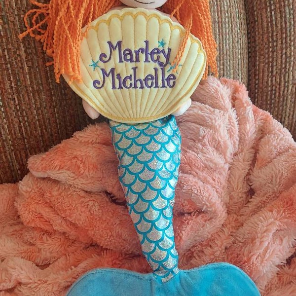 Personalized Mermaid Doll, Cubbies Rag Doll, Personalized Doll ...