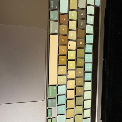 Green Color Block MacBook Keyboard Stickers Keyboard Key's Individual ...