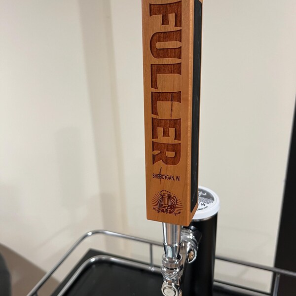 Walnut Custom Beer Tap Handle With Chalkboard Insert, Hop Edition ...