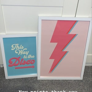 Lightning Print, Lightning Art Print, Colourful Art Print, Lightning ...