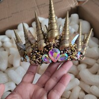 Tiara Pink Seashell Tiara Bridal Wedding Accessorie Mermaid Wedding - Etsy