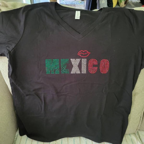 Latina Women's Rhinestone Shirt, Cinco De Mayo, Mexican Tshirt, Girl ...