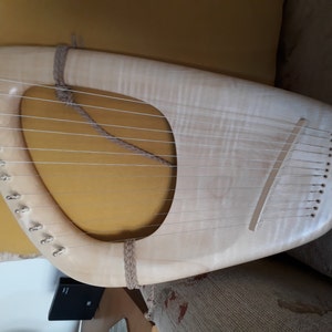 10 String Lyre harp, Pentatonic Musical Instrument Cherry Wood - Etsy