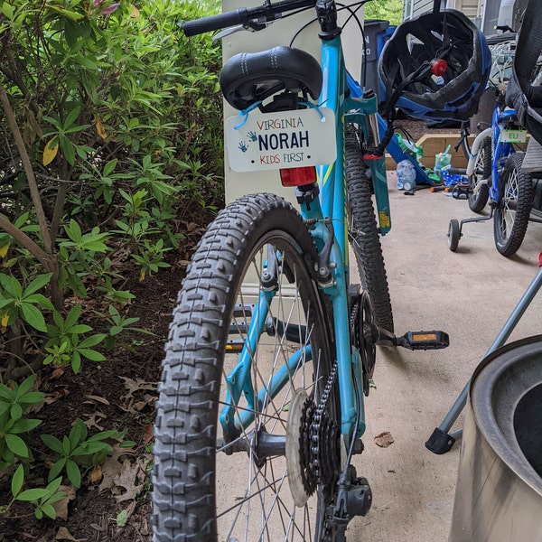 Personalize This Aluminum Bicycle Tag, License Plate Printed With Your ...