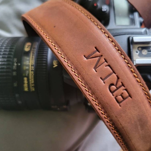 Personalized Pro Leather Camera Straps, Custom Distressed Leather ...