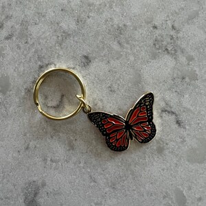 Monarch Butterfly Keychain, Butterfly Keyring, Metal Butterfly Keychain ...