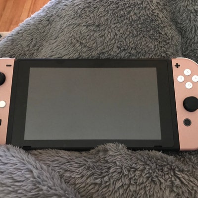 Custom Rose Gold Nintendo Switch Joy-con Joycon Controllers With White ...