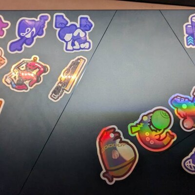 Splatoon Inspired Badge Fan Art Weapons Holographic - Etsy