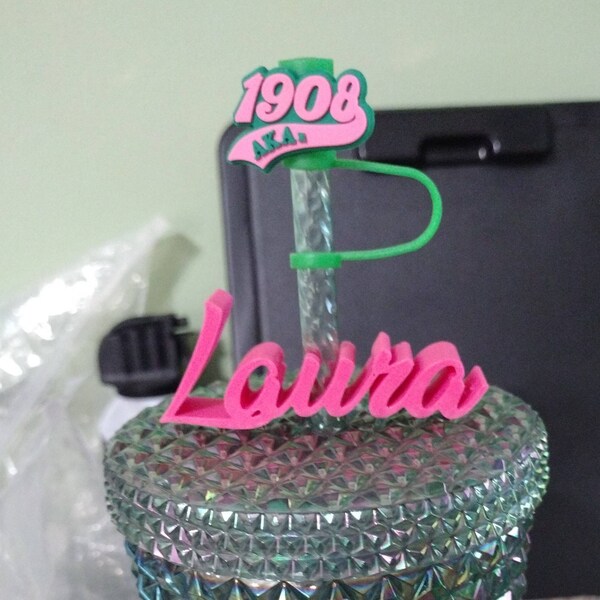Custom Cursive Name Straw Topper Personalized Straw Accessories Custom ...