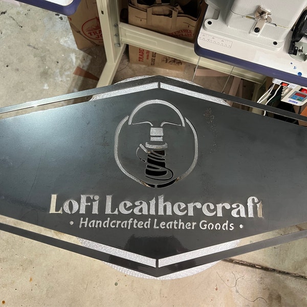 14”x28” Custom Logo Cut-out Business Metal Sign | Outdoor Logo Sign ...