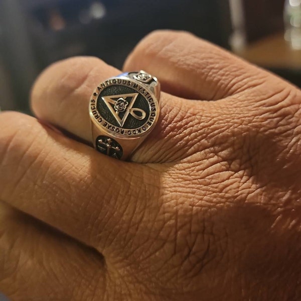 Antiquus Mysticusque Ordo Rosae Crucis Ring, Amorc Ring, Rosicrucian ...