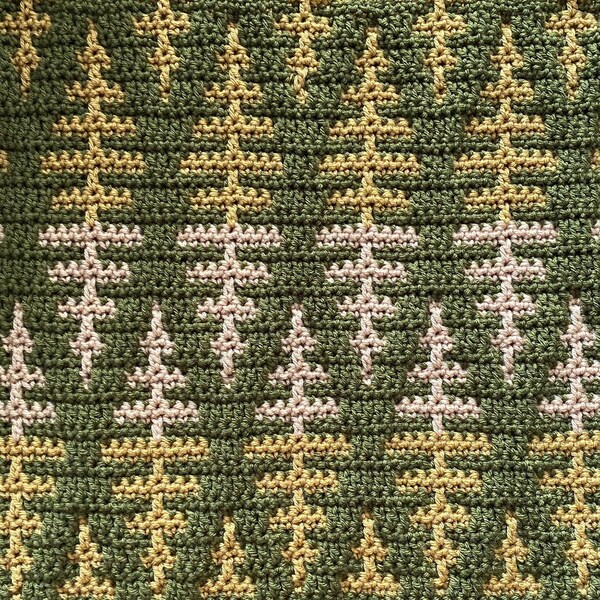 Crochet PATTERN Tree Tops Throw, Blanket, Afghan. Original Design by ...