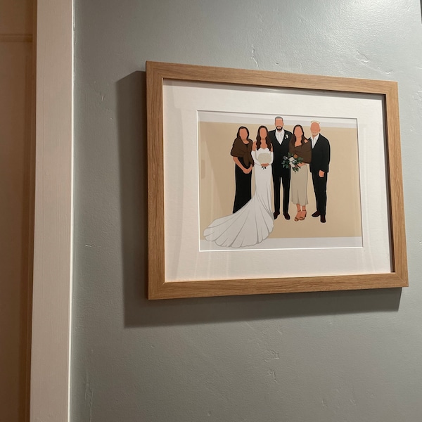 Faceless Portraits , Wedding Portrait , Best Friend Custom Illustration ...