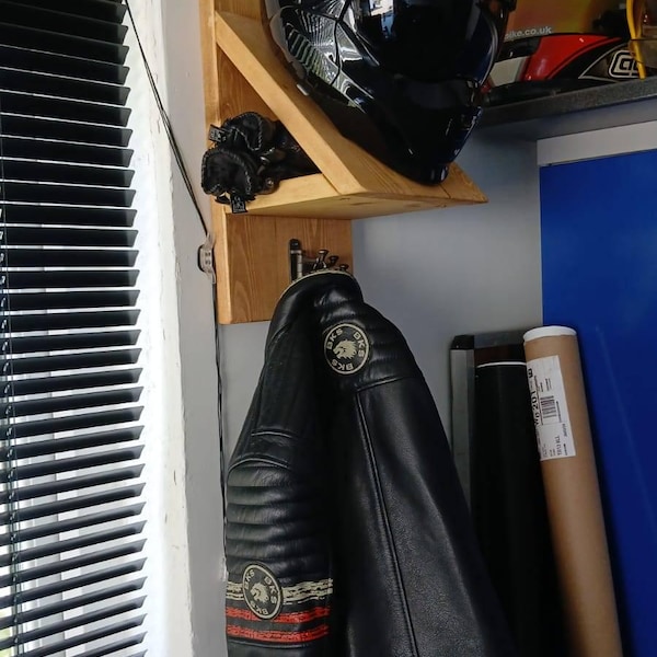 Motorbike Helmet Storage Rack Motorcycle Gear Tidy - Etsy UK