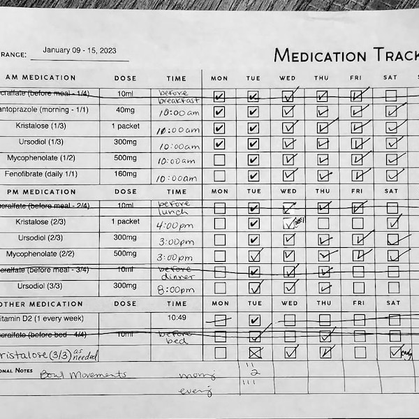 Medication Tracker Minimalist, Injection Log, Medication Log ...