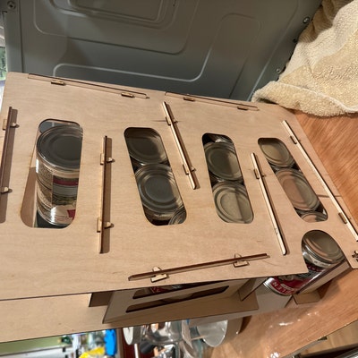 Digital EPS SVG of Rotating Can Rack for Makers and DIY. Laser Cut File ...