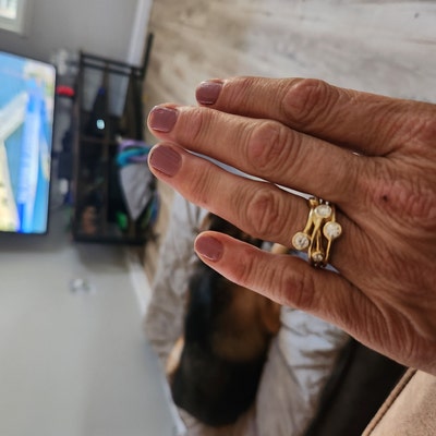 Moissanite Boodles Style Ring Moissanite Bubbles Wide Stacking Ring ...