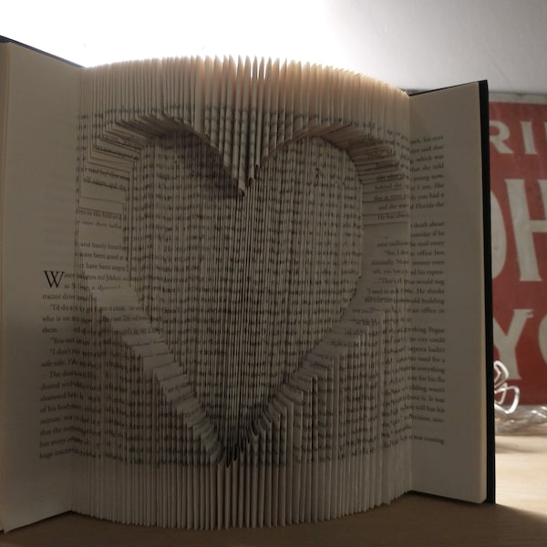 Heart Book Folding Pattern - Valentines Gift - Mothers Day Gift ...