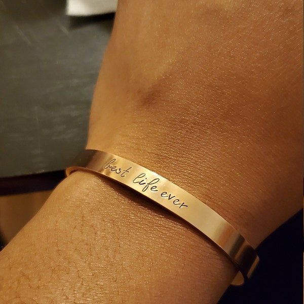 Handstamped Cuff Bracelet, Best Life Ever, JW Gift, JW Bracelet ...