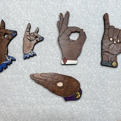 Sorority and Frat Hand Symbols Laser Cut Unfinished Wood Ready to Paint ...
