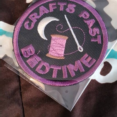 Crafty Merit Badges Crafts Past Bedtime, Craft Patches, Iron On, Sew On ...