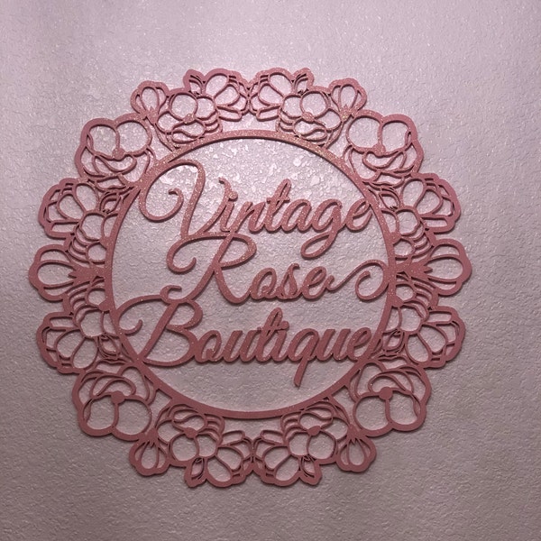 Floral Wedding Sign Circle, Laser Cut Name Sign Wedding With Date, Cut ...