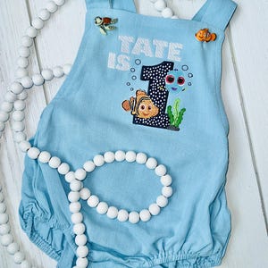 Blue Tang and Clownfish Fourth Birthday Machine Embroidery Design ...