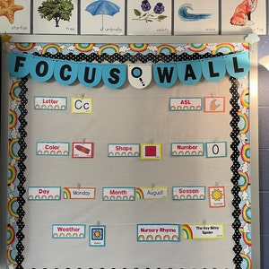 Boho Rainbow Classroom Decor Preschool Focus Wall - Etsy