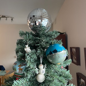 Disco Ball Christmas Tree Topper - Etsy