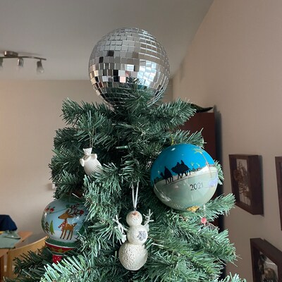 Disco Ball Christmas Tree Topper - Etsy