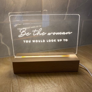 Inspirational Quote LED Light Custom Quote Sign custom LED Night Light ...