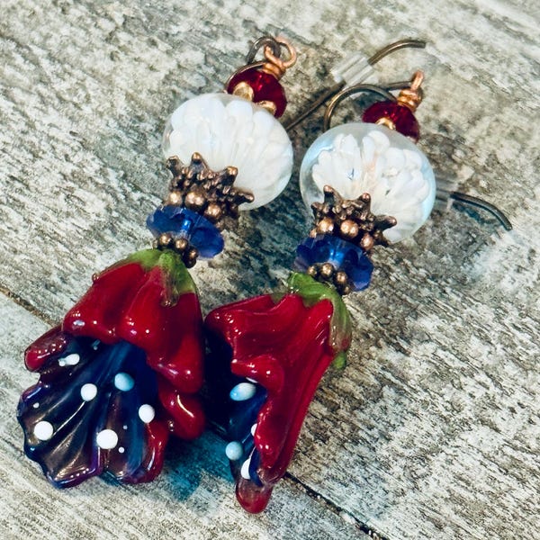 Where Wildflowers Grow ... Artisan Enameled Copper and Glass Lampwork ...