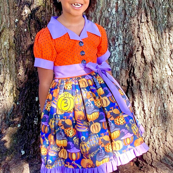 Thanksgiving Dress, Fall Dress, Girls, Autumn Dress, Handmade, Custom ...