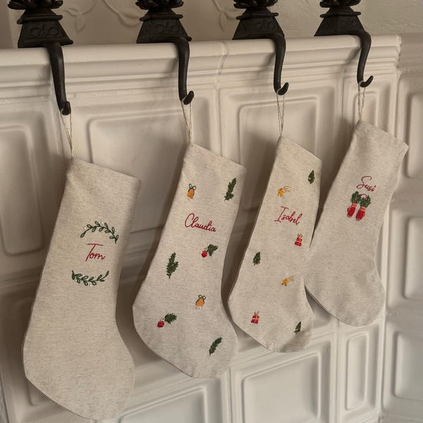 Personalized Christmas Santa Stocking/custom Name Christmas Stocking ...